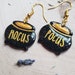 Hocus Pocus Witches Cauldron Clay Dangle Earrings | Hypoallergenic ...