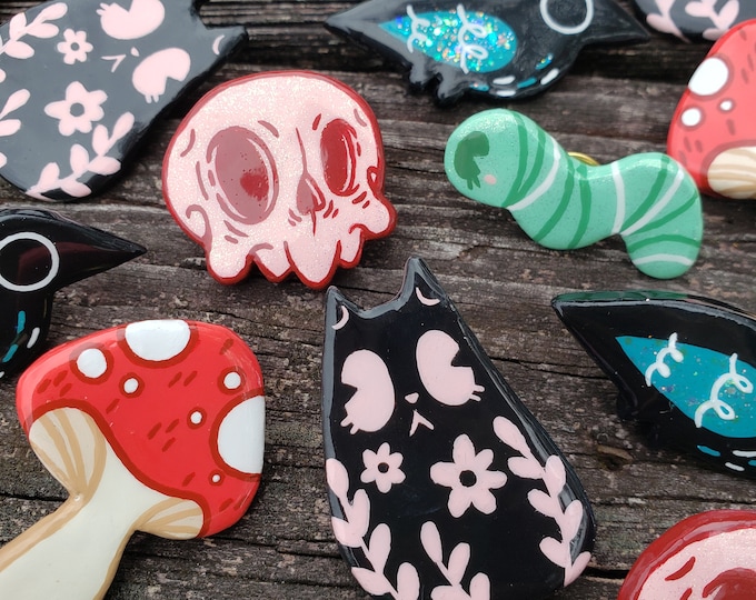 Handmade Clay Pins - Etsy