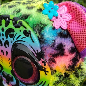 Clay Face Rainbow Cheetah Upcycled Plush - Etsy