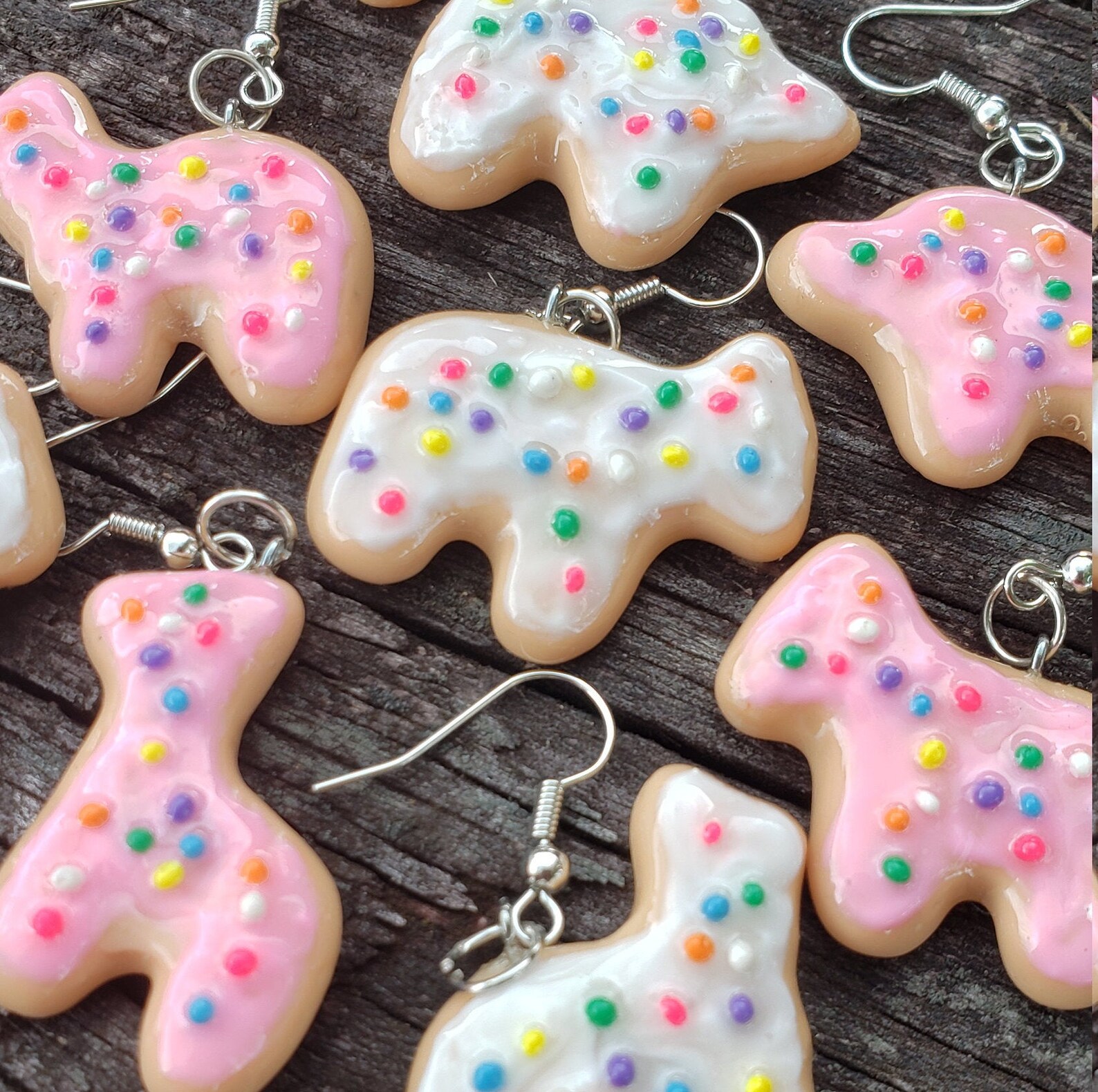 Frosted Animal Cracker Clay Earrings - Etsy
