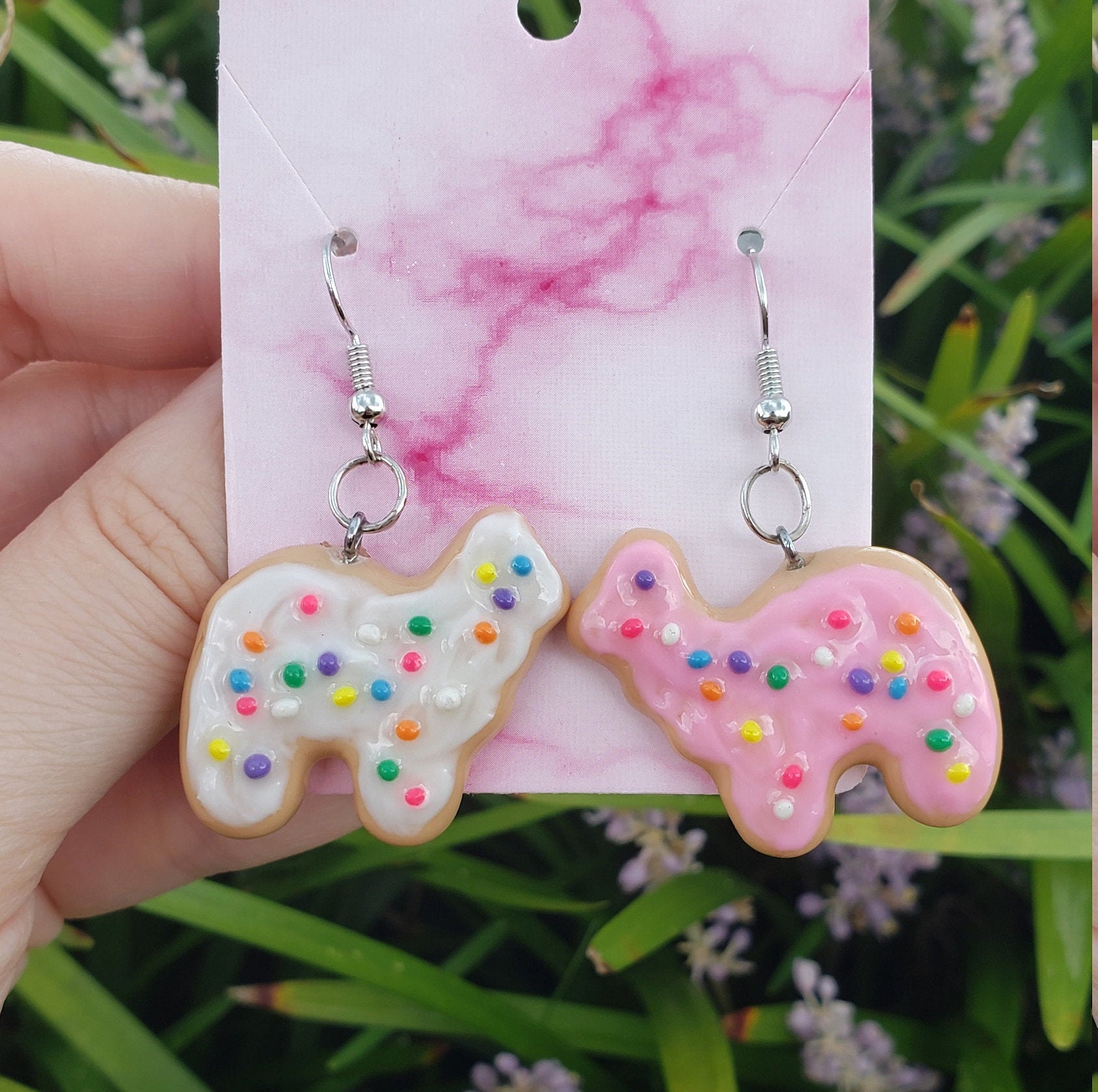 Frosted Animal Cracker Clay Earrings - Etsy