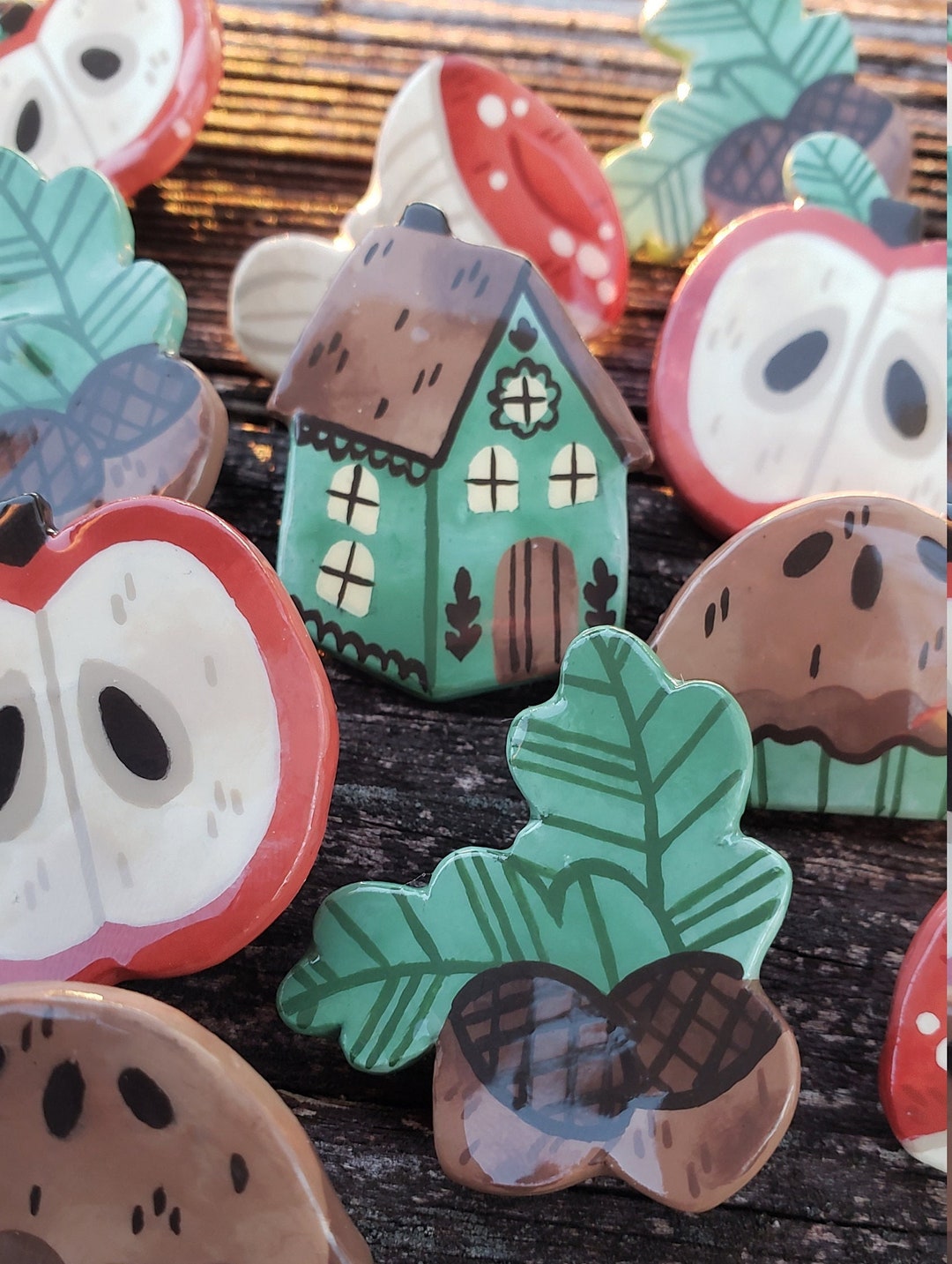 Cottagecore Cozy Handmade Clay Pins - Etsy