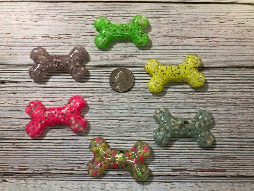 LARGE Confetti Dog Bone Cover Minder/refrigerator Magnet/needle Minder ...