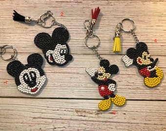 Rhinestone Mickey Keychain - Etsy