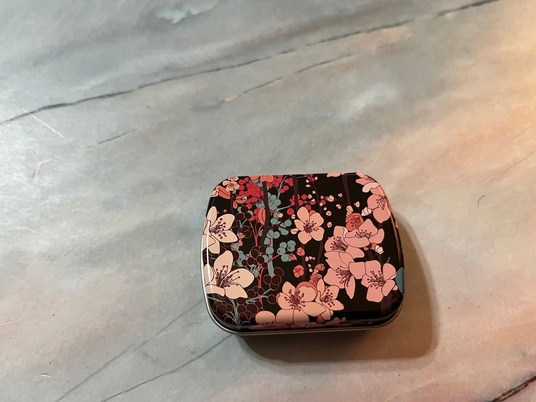 Cute Small Flowered Tin - Etsy