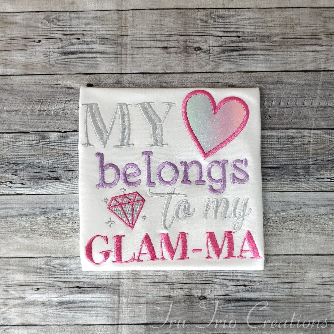 Girl Glam-ma Shirt, Girl Heart Glam-ma Shirt, Glam-ma Shirt - Etsy UK
