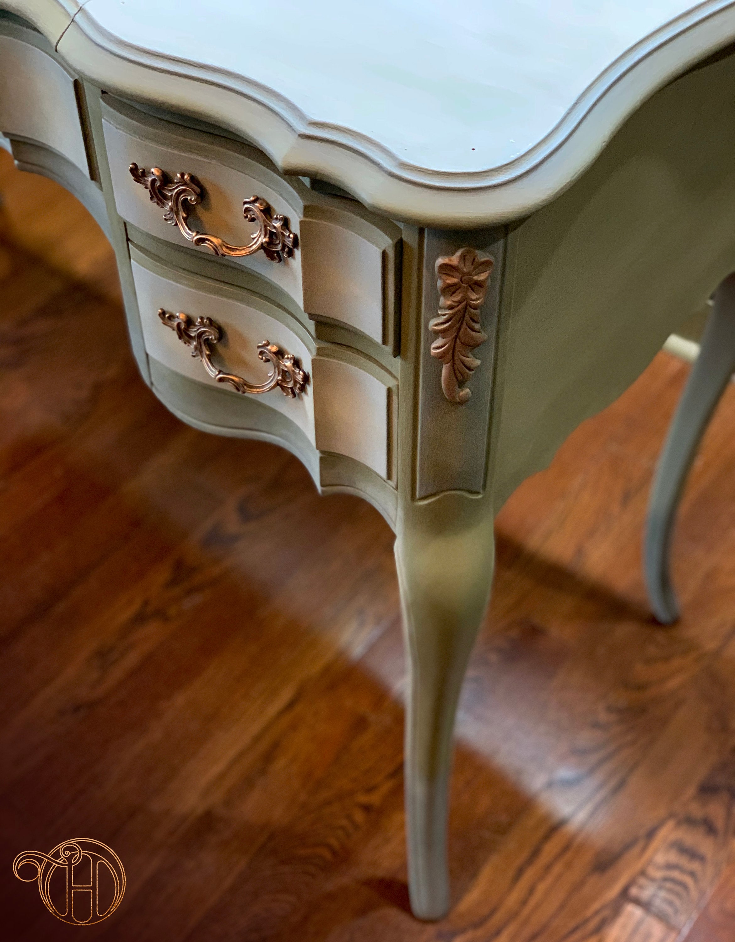 SOLD! JULIETTE: Hand Painted French Provincial Vanity - Etsy