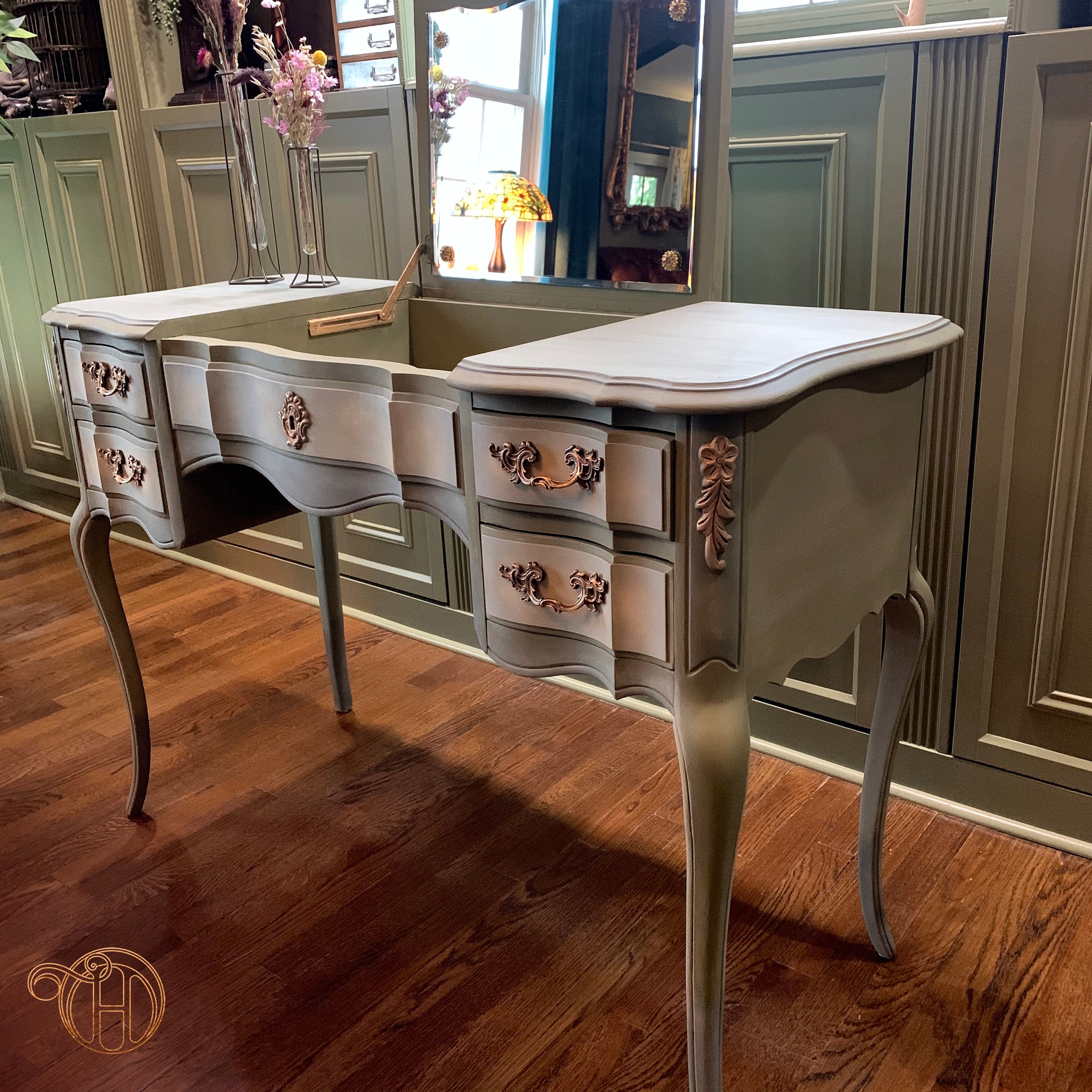 SOLD! JULIETTE: Hand Painted French Provincial Vanity - Etsy