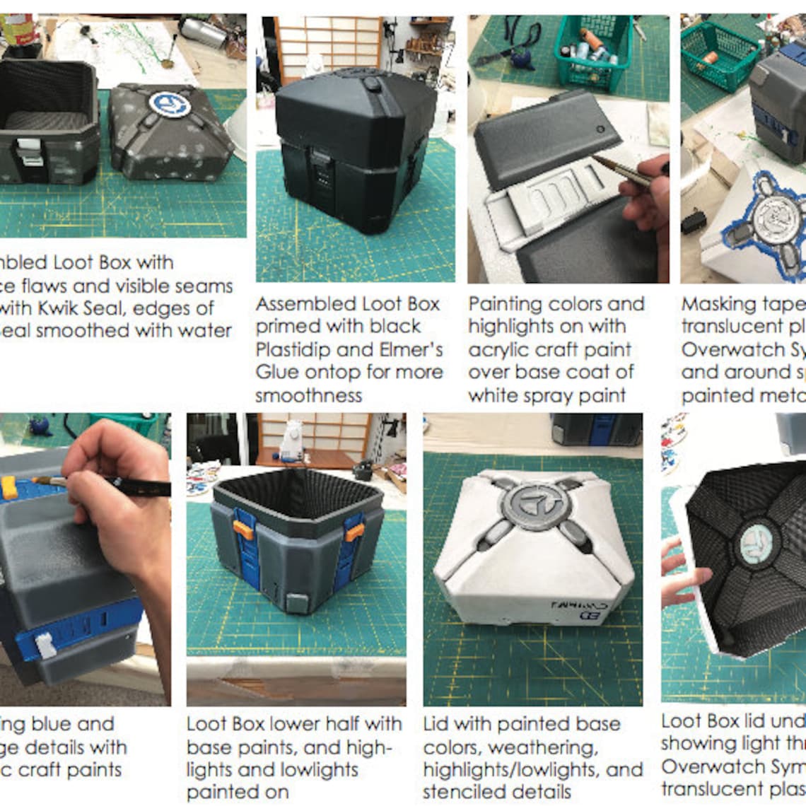 Cosplay Patterns // Overwatch Loot Box Blueprints // EVA Foam Templates ...