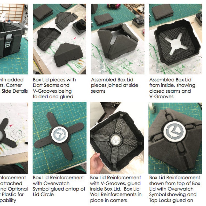 Cosplay Patterns // Overwatch Loot Box Blueprints // EVA Foam Templates ...