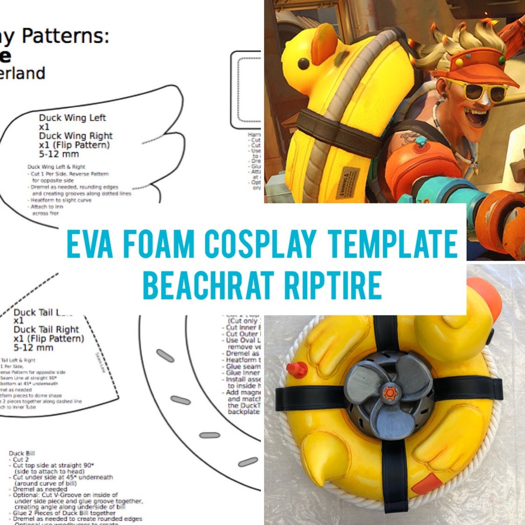 Cosplay Patterns // Overwatch Junkrat Riptire // EVA Foam Digital ...