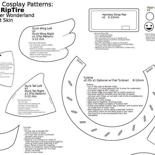 Cosplay Patterns // Overwatch Junkrat Riptire // EVA Foam Digital ...