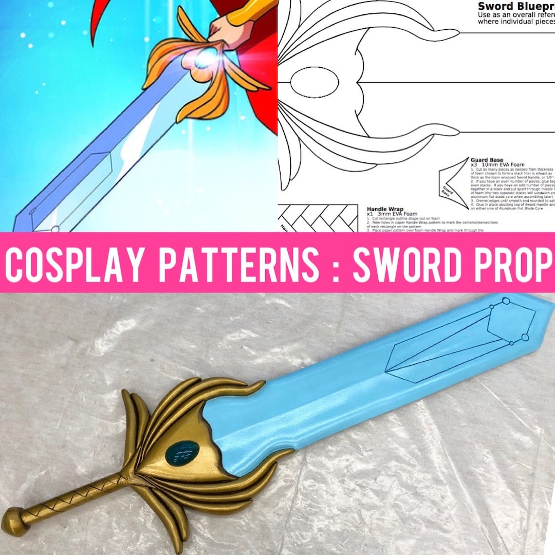 Cosplay Patterns // Sword Prop Digital Templates // EVA Foam DIY ...