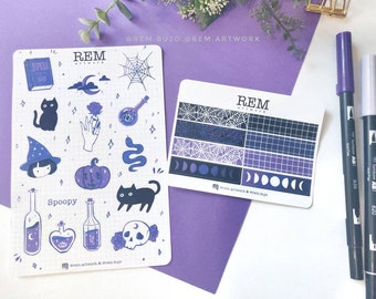 Purple Sticker Sheet - Etsy