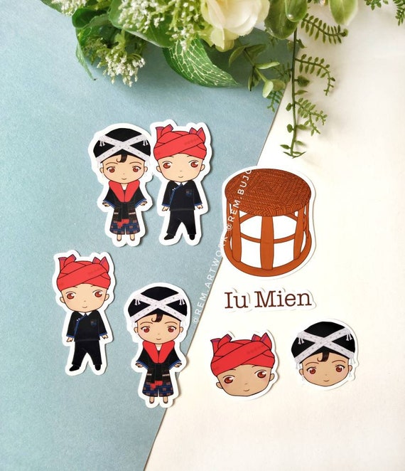 Iu Mien Boy & Girl/ Couple Glossy Vinyl Water Resistant | Etsy