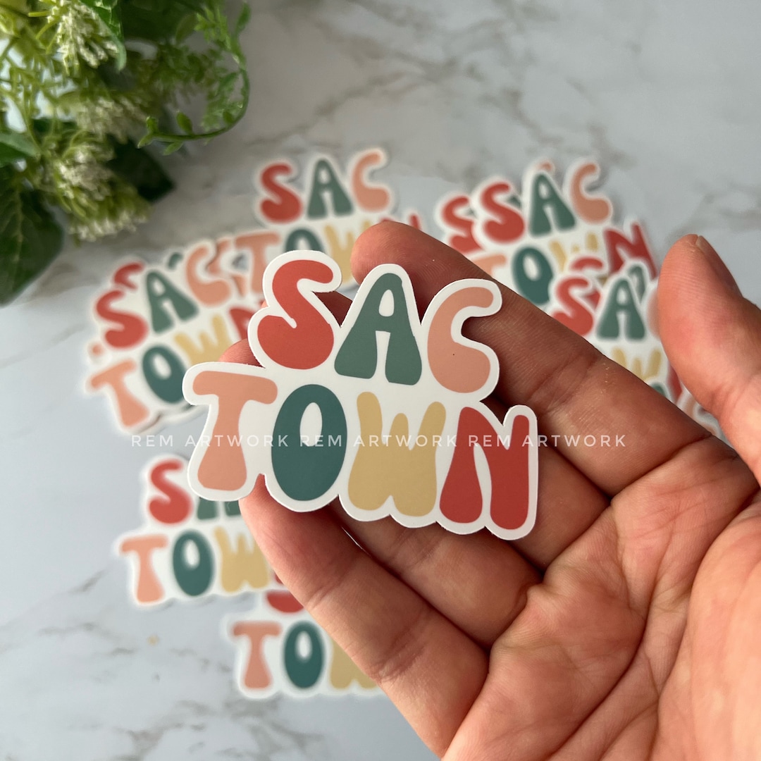 Sac Town Vinyl Water Resistant Sticker - Etsy