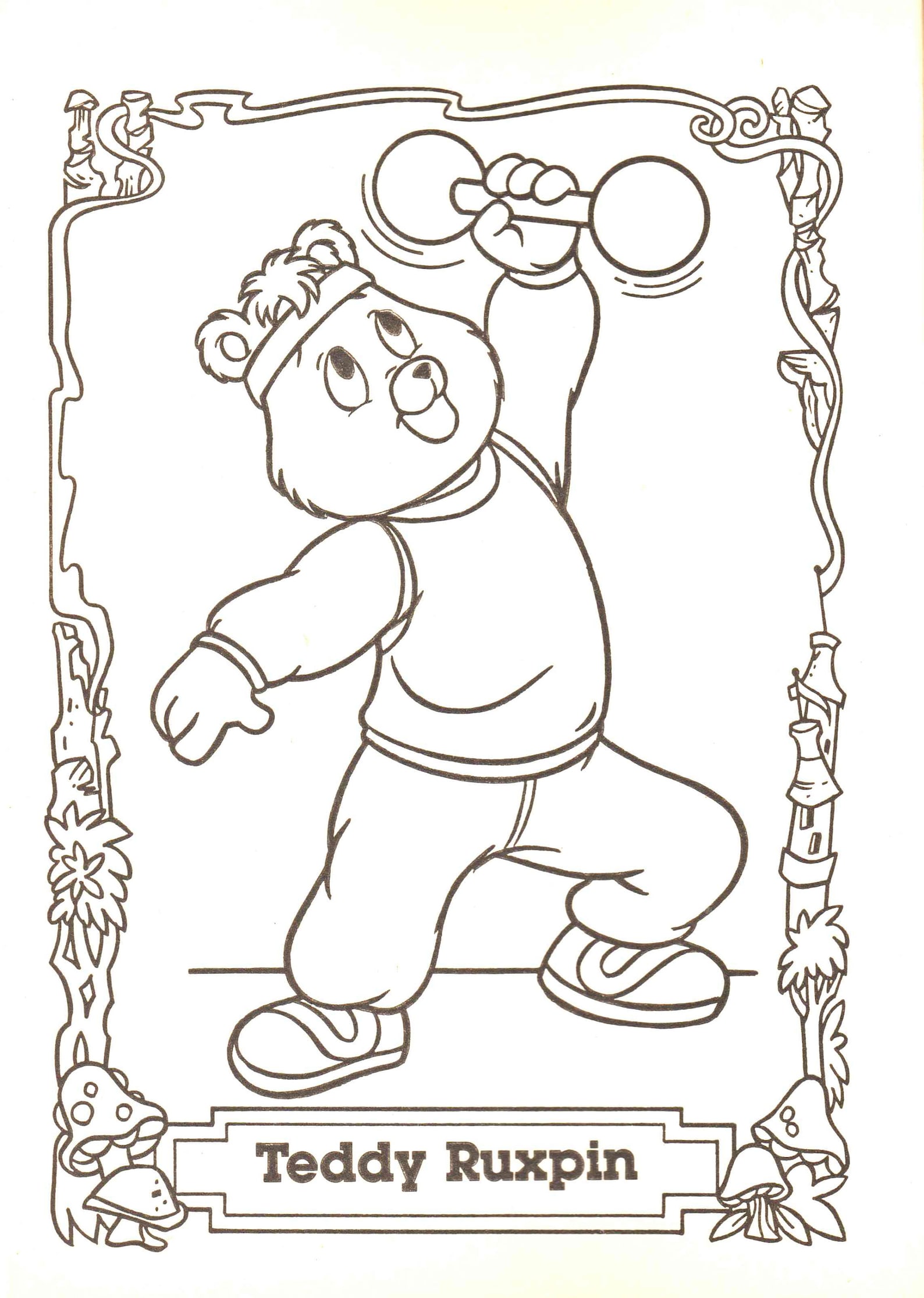 Teddy Ruxpin Coloring Book PDF Digital File Download | Etsy