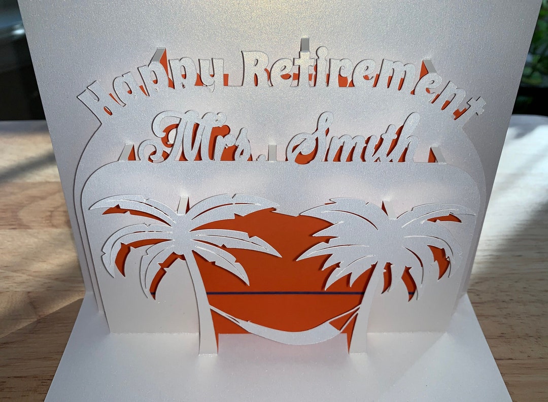 Personalized 3D Pop up Retirement Card. Celebrate Their Retirement in ...