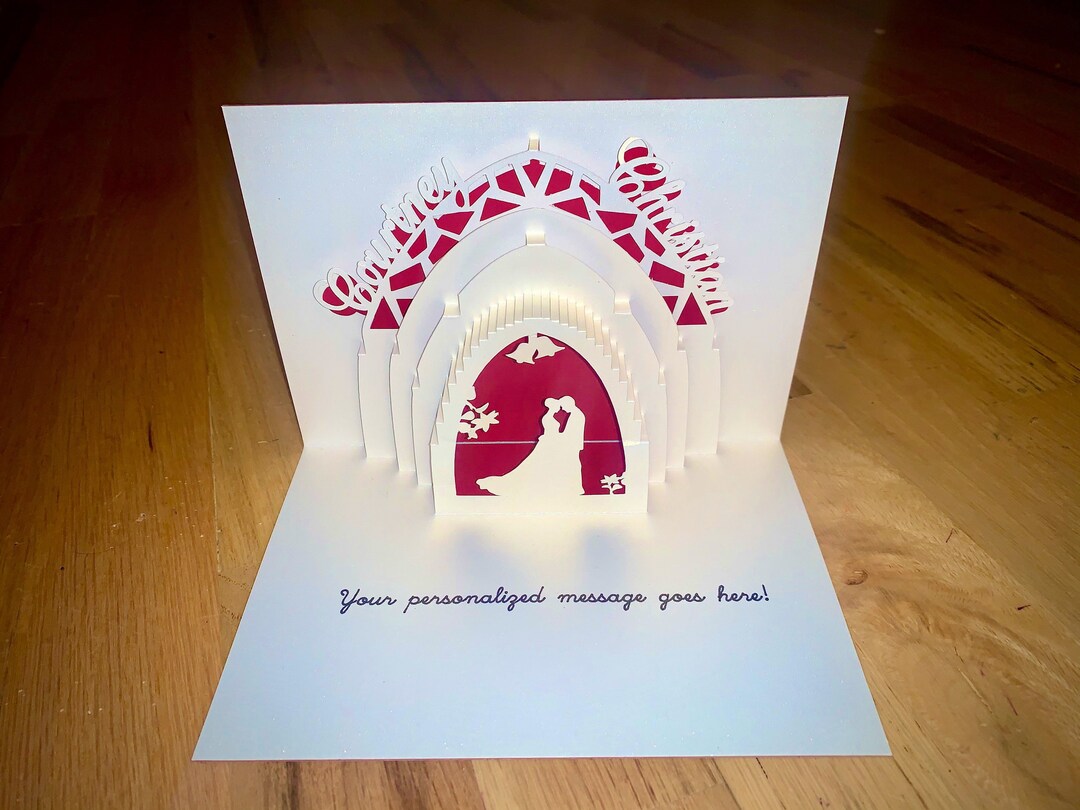 Personalized 3D Pop up Wedding Card With the Name of the Bride - Etsy
