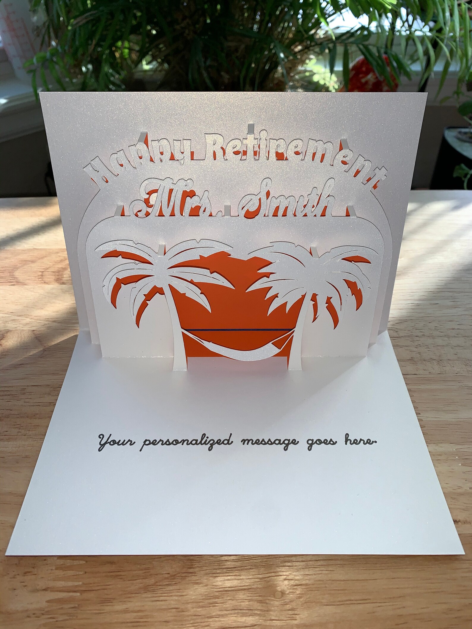 Personalized 3D Pop up Retirement Card Best Wishes | Etsy