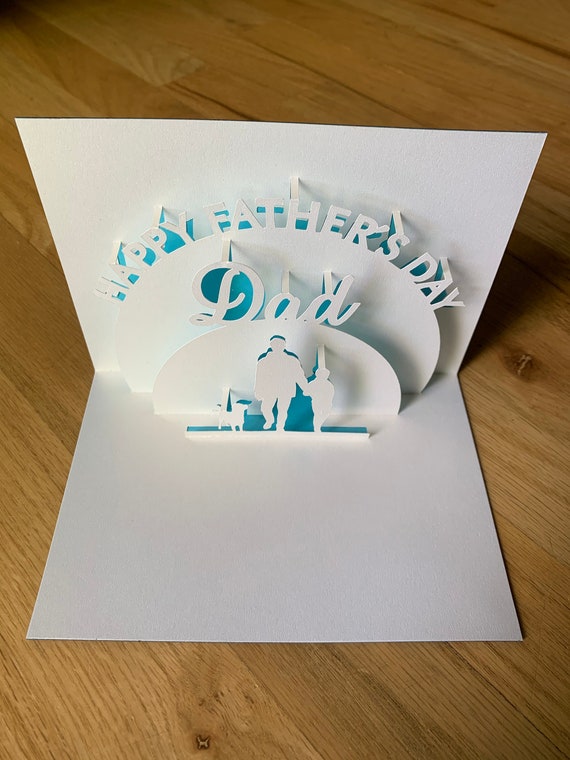Personalized Father's Day Card 3D Pop up Card for Dad or | Etsy
