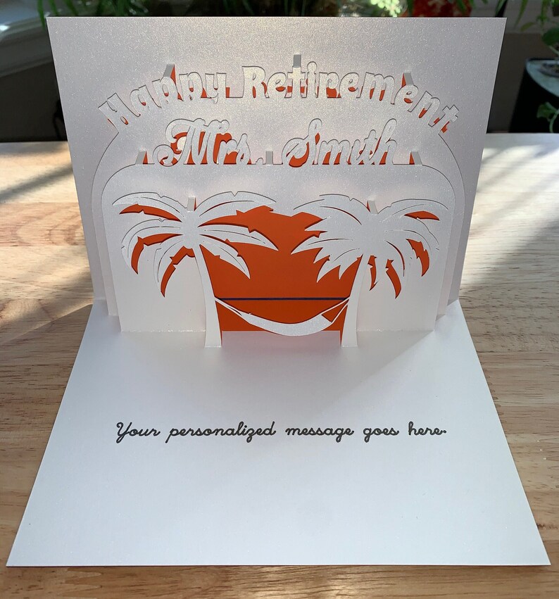 Personalized 3D Pop up Retirement Card. Celebrate Their Retirement in ...
