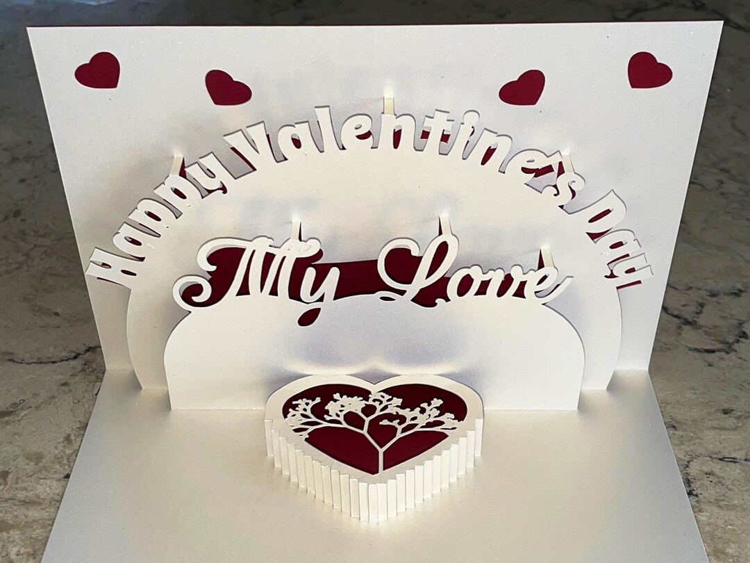 Personalized Heart Shaped 3D Pop up Card With Tree of Life for ...