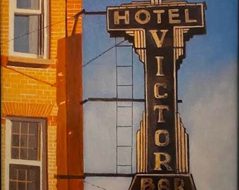 Hotel Victor Sign - Etsy