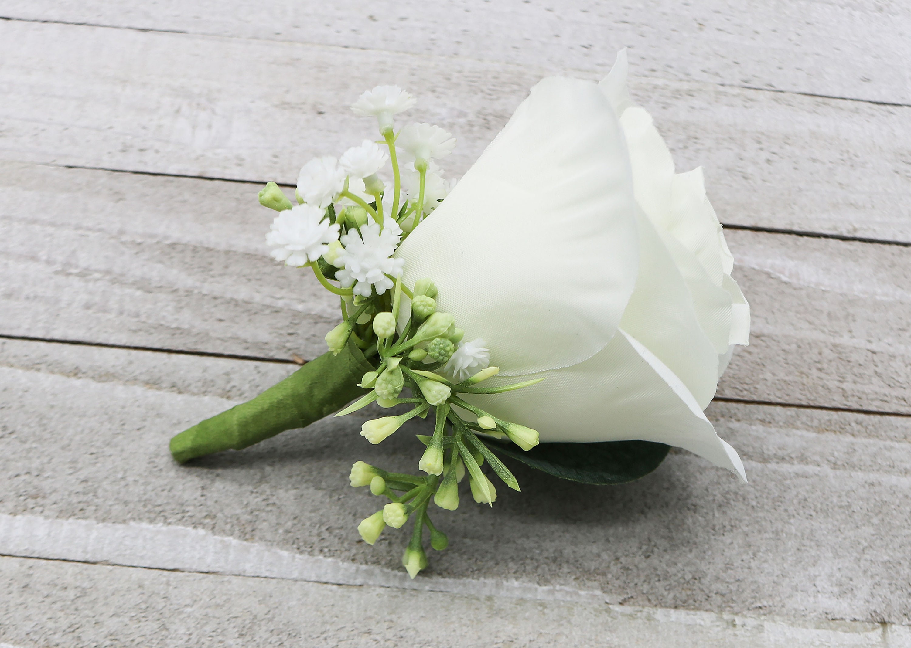 Ivory Boutonnières, Buttonhole, Flower for Men, Prom Boutonnière ...