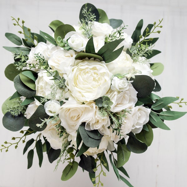 Peony Boho Bridal Bouquet - Etsy
