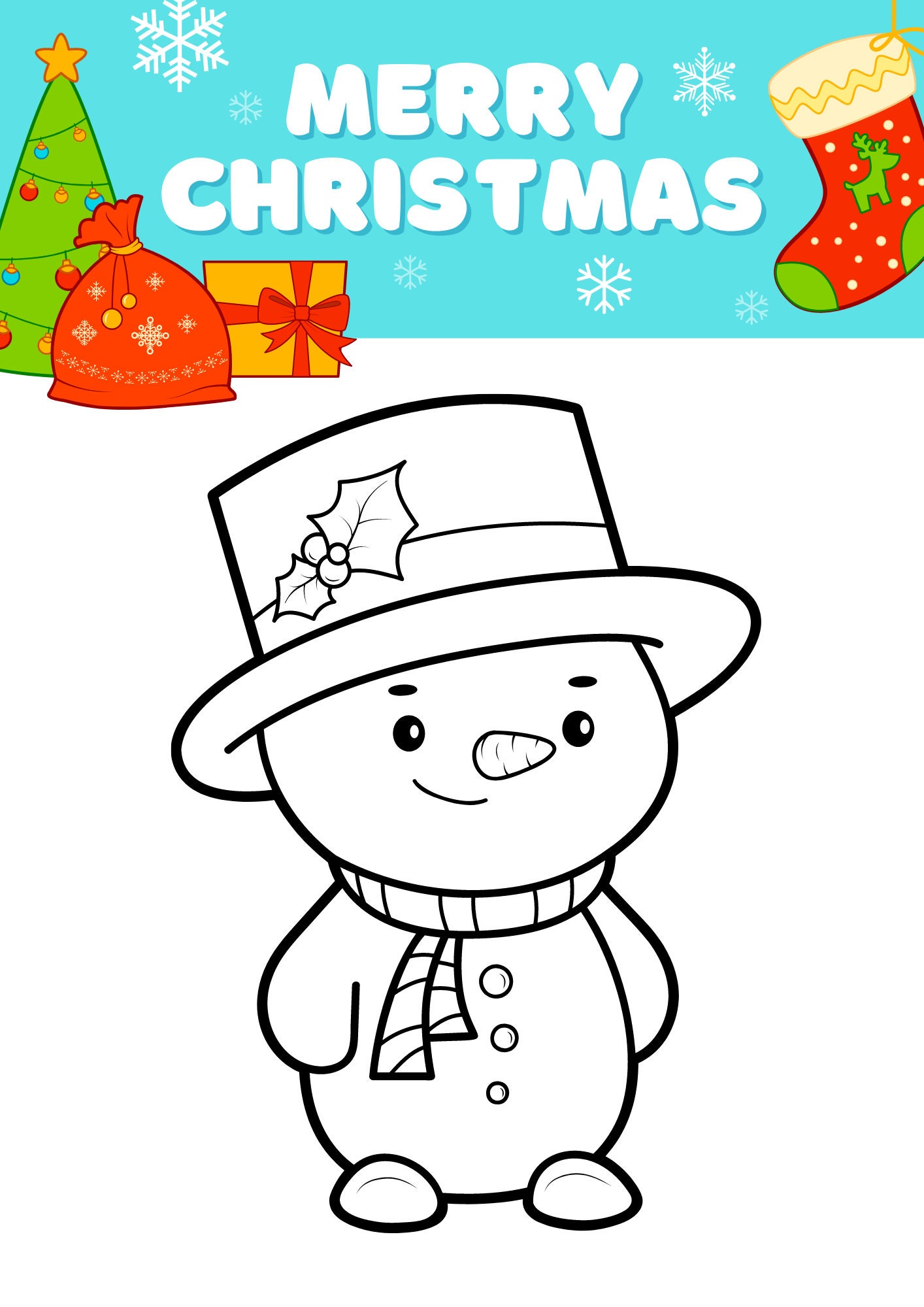 Printable Christmas Coloring Pages, SVG, PDF, PNG, Jpg - Etsy