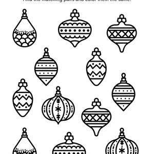 Printable Christmas Coloring Pages, SVG, PDF, PNG, Jpg - Etsy