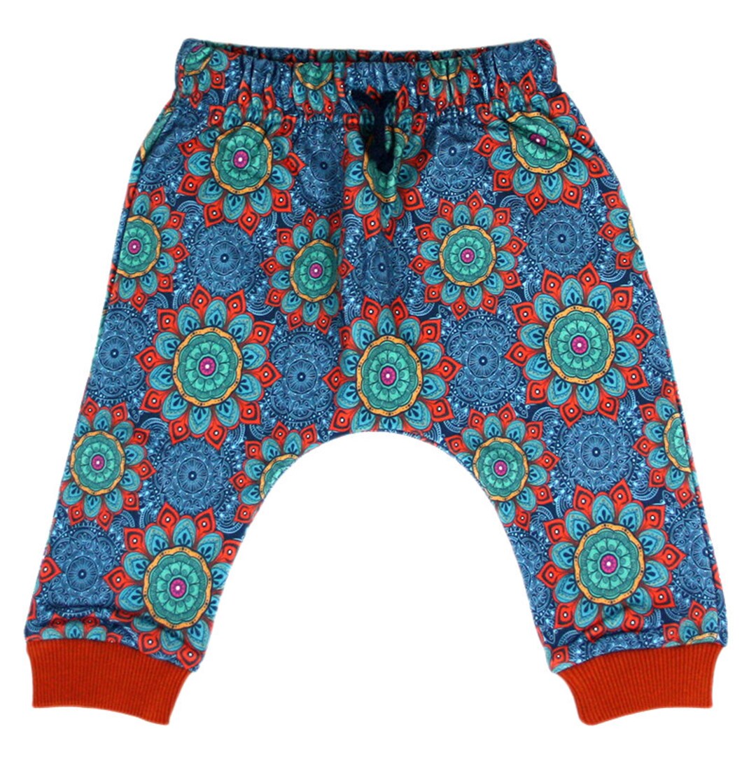 Blue Mandala Pants, Baby Harem Trousers, Toddler Trousers, Boho Kids ...