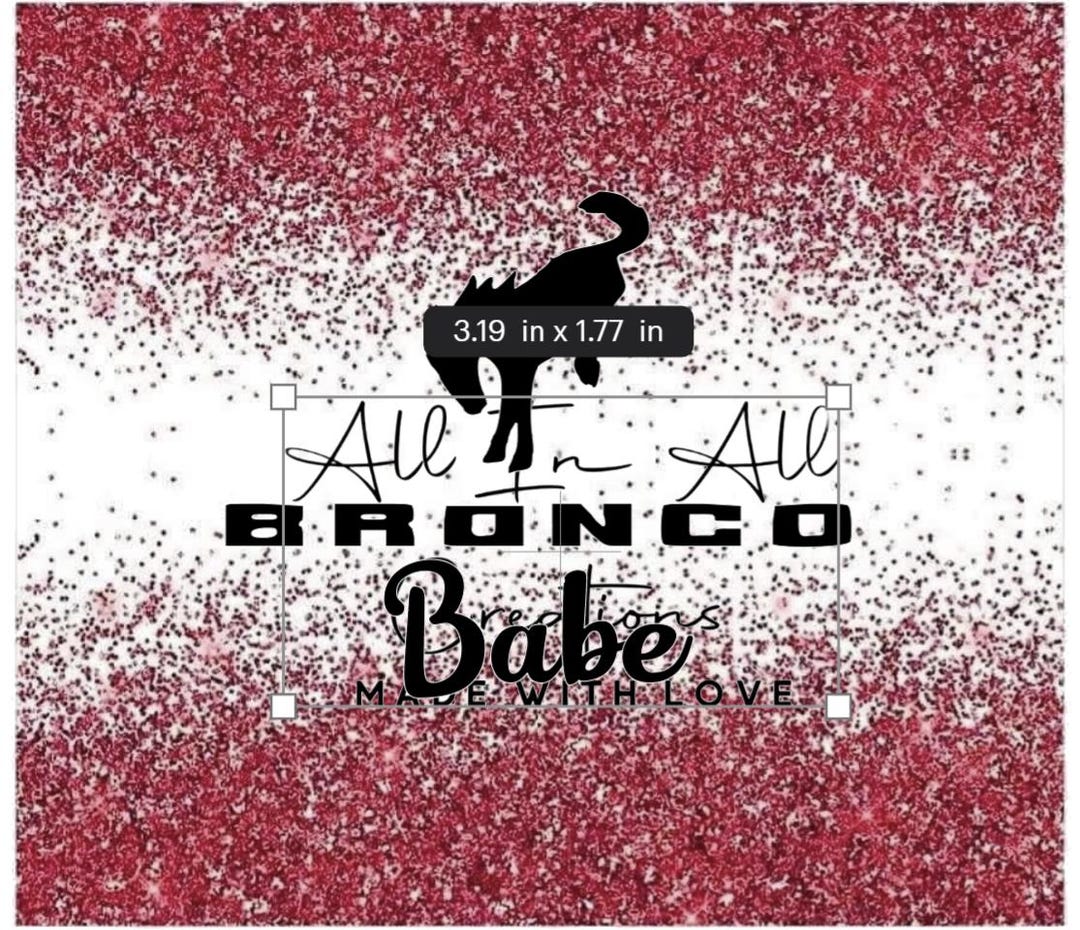 Bronco Babe Red Glitter Tumbler Wrap - Etsy