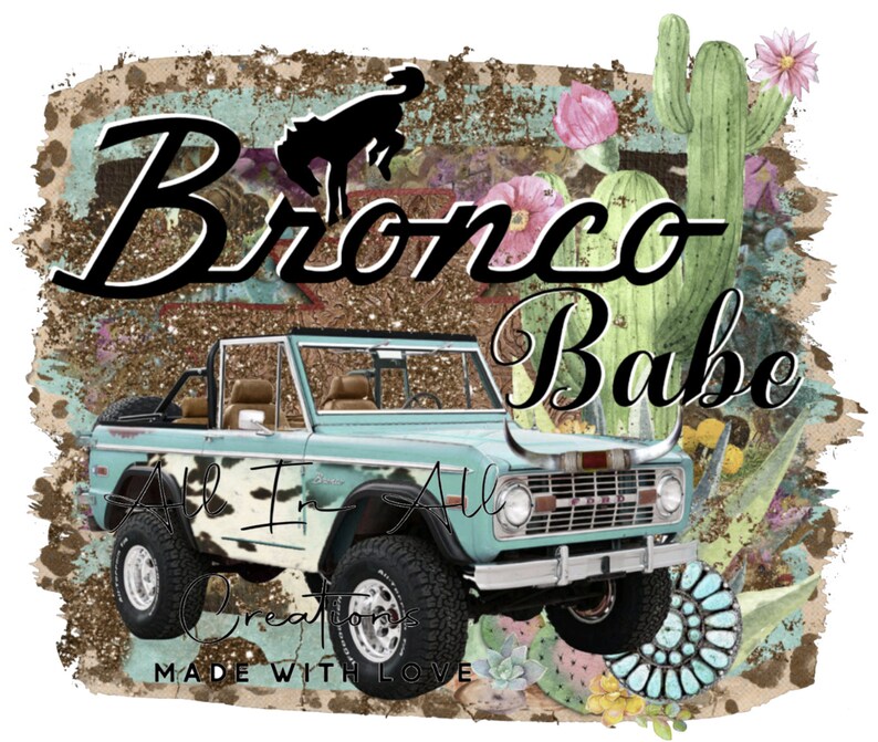 Bronco Babe Png Digital File - Etsy