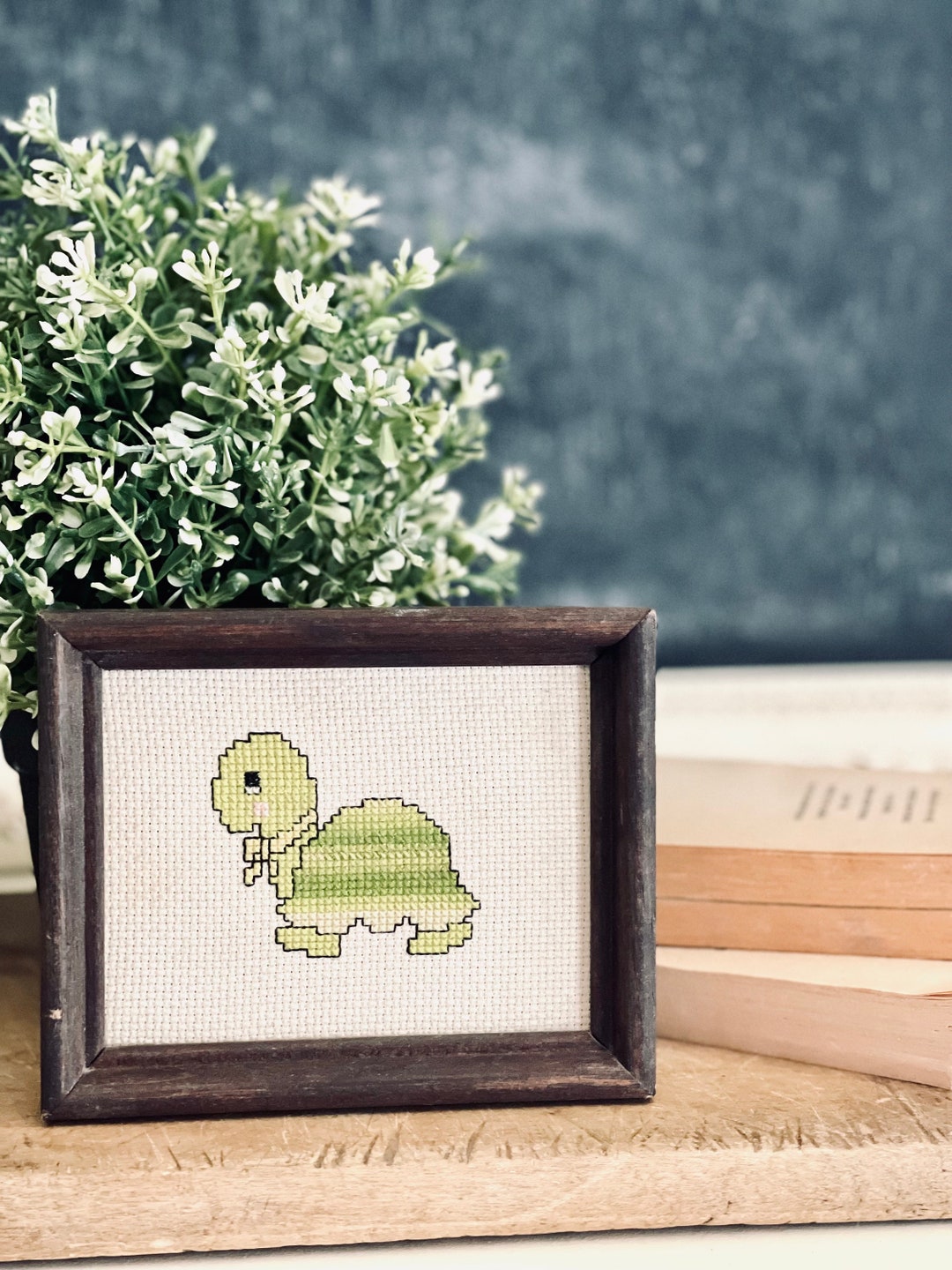 Vintage Framed Needlepoint Vintage Turtle Needlepoint Turtle - Etsy