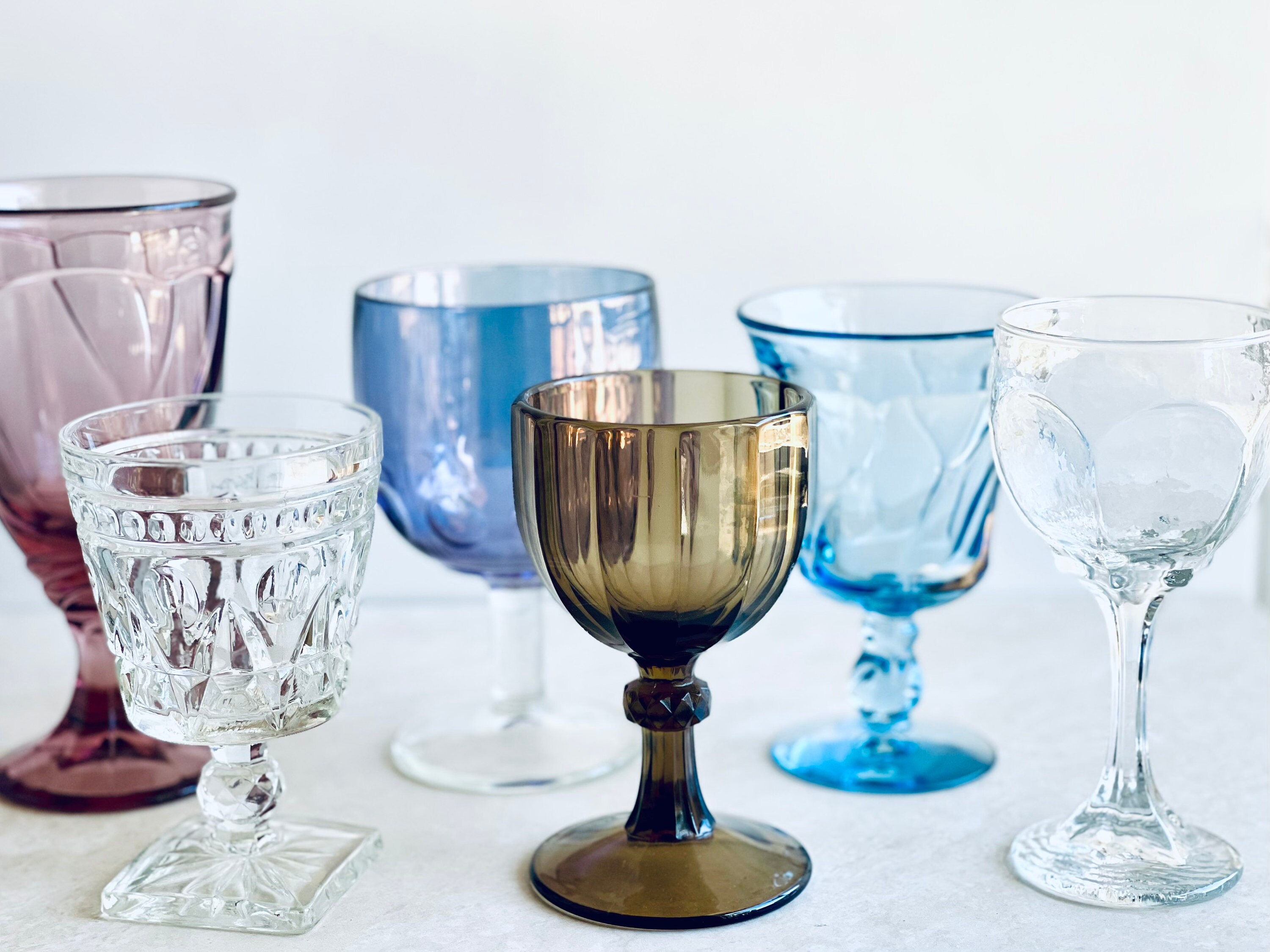 Copas vintage no coincidentes Copas de boda Barware de | Etsy