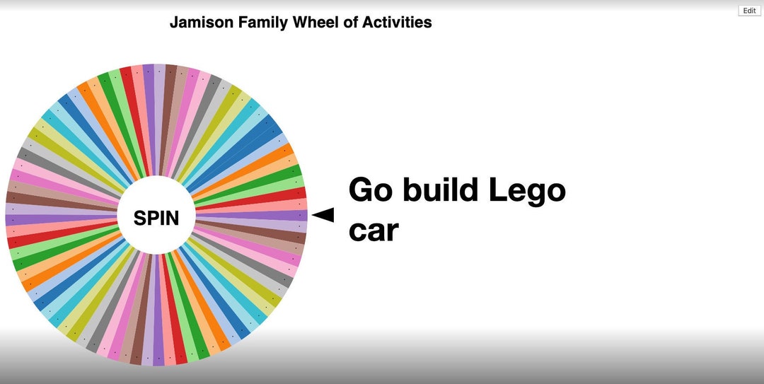 Create a Wheel of Activities Website for Your Kids! - Etsy