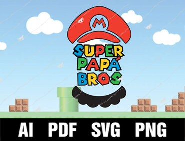 Mario Bros Father's Day Spanish and English - Etsy