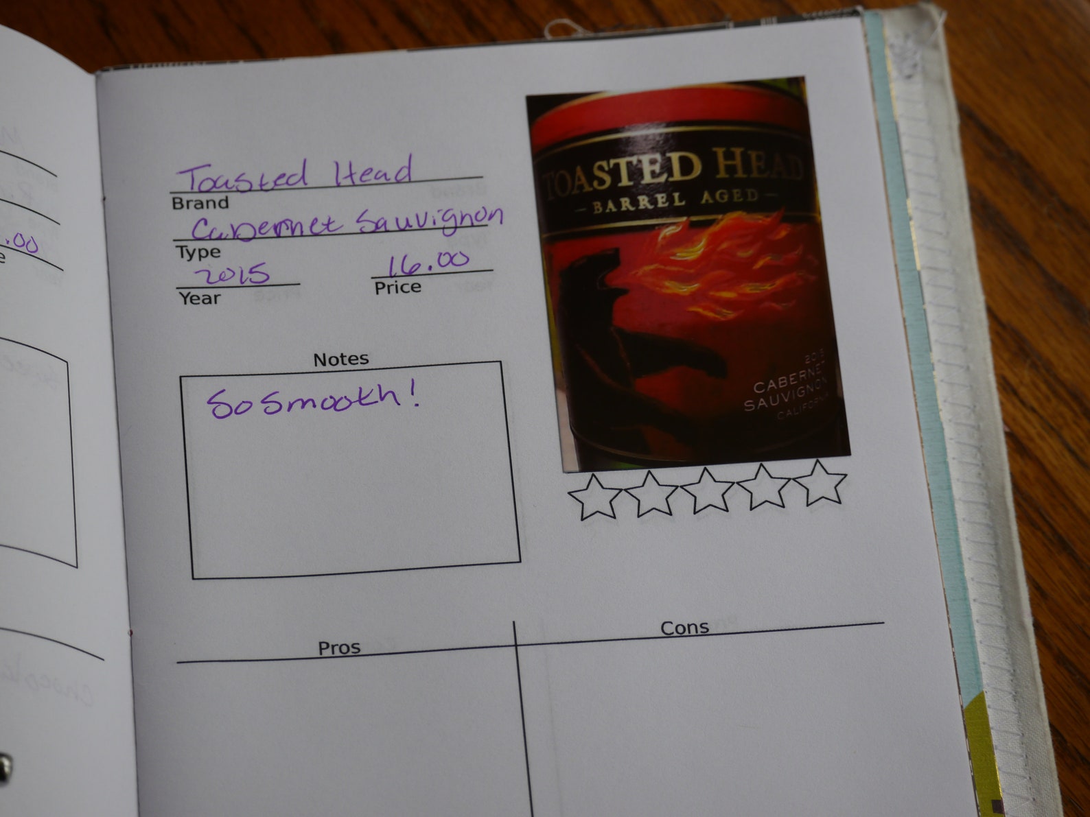 Wine Log Booklet - Etsy