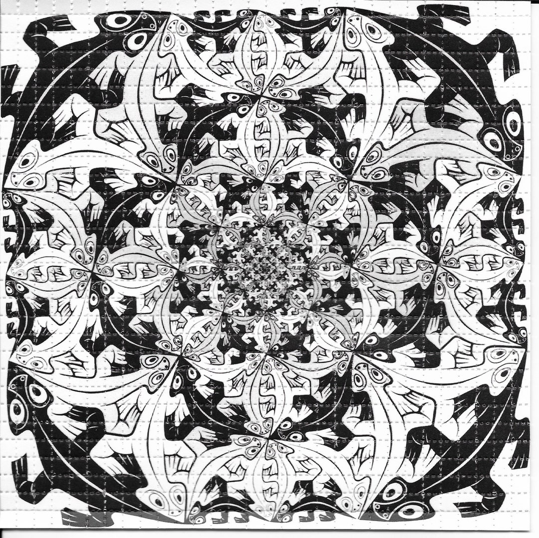 Lizard Puzzle LSD Blotter Art Psychedelic Acid Free Paper - Etsy