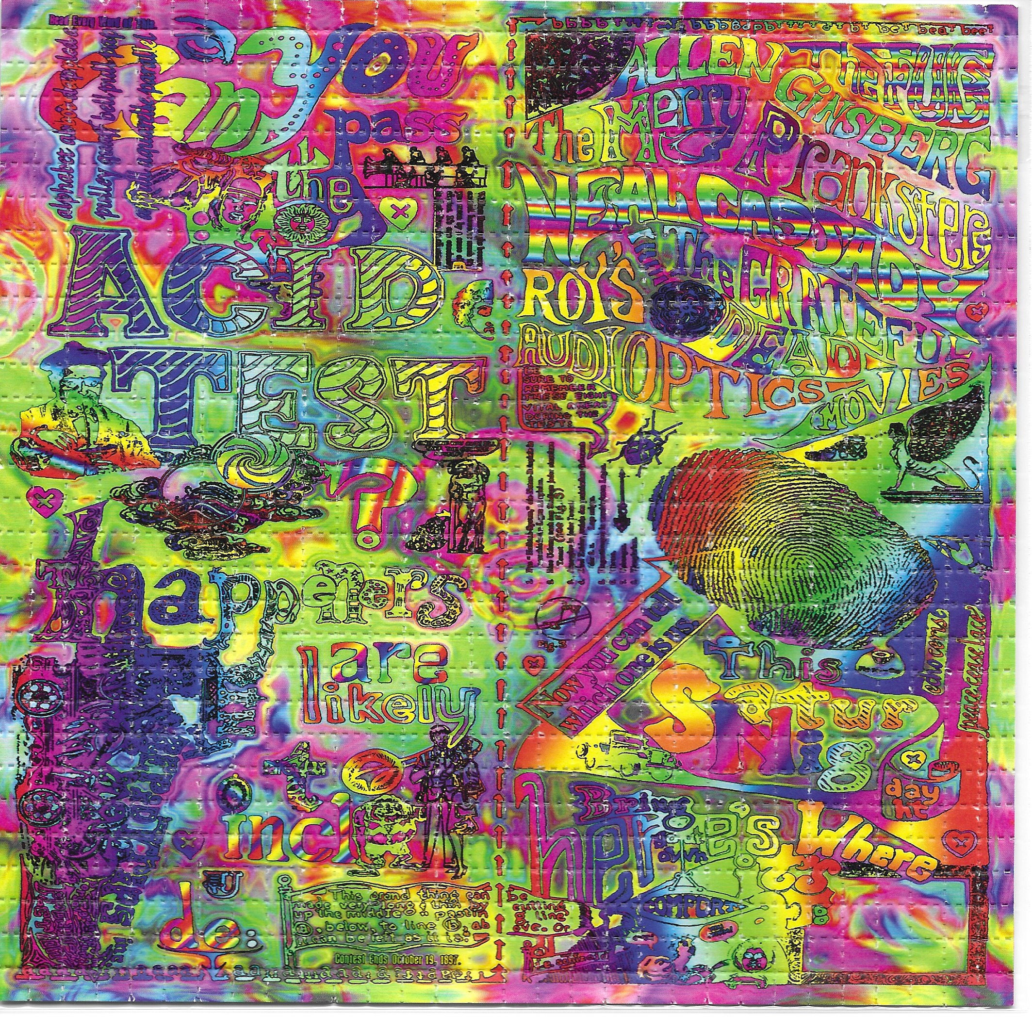 Test Poster LSD Blotter Art Psychedelic Acid Free Paper - Etsy Israel