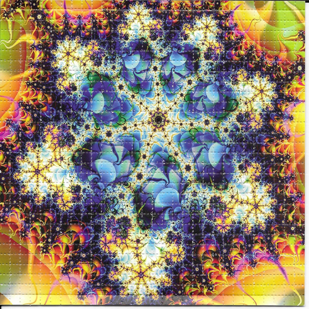 Psychedelic Flower LSD Blotter Art Psychedelic Acid Free Paper - Etsy
