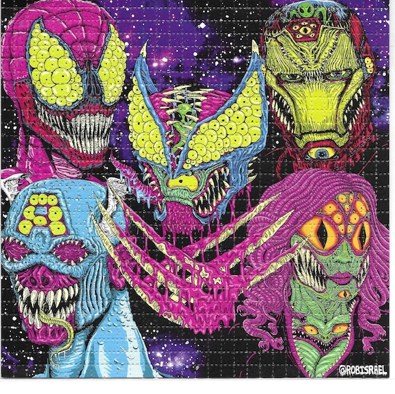 Spider Villans LSD Blotter Art Psychedelic Acid Free Paper - Etsy Finland