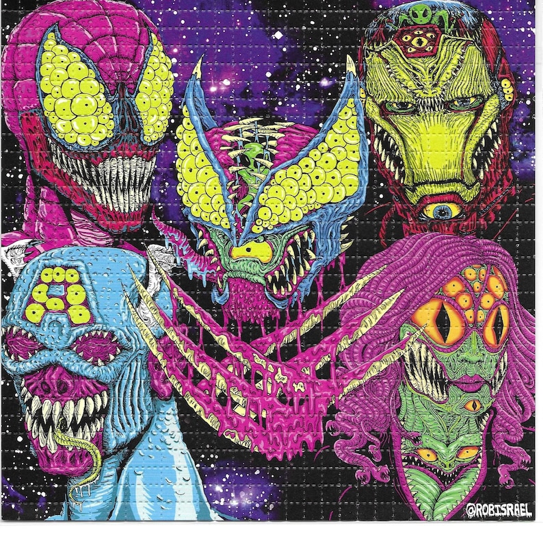 Spider Villans LSD Blotter Art Psychedelic Acid Free Paper - Etsy