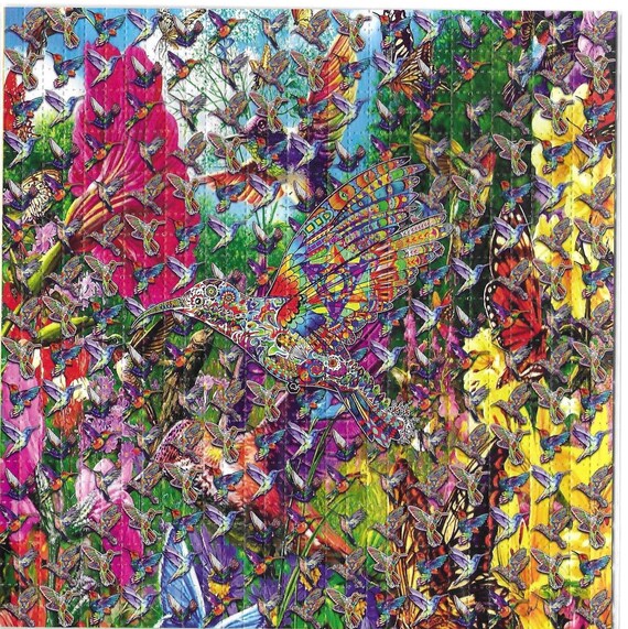 Humming Bird LSD Blotter Art Papel libre de ácido psicodélico | Etsy España