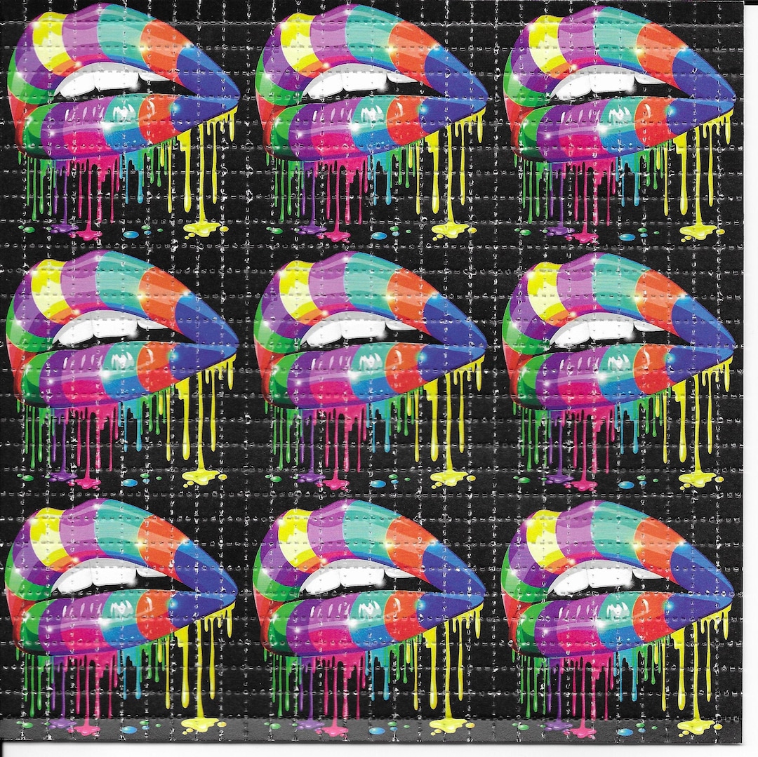 Paint Lips LSD Blotter Art Psychedelic Acid Free Paper - Etsy