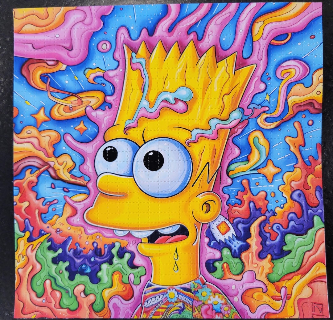 Bart Simpson's Trip Giclee Blotter Art Print 900 Tabs Archival Quality ...