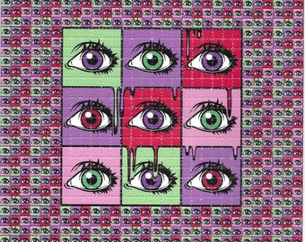 Three Eyed Smiley LSD Blotter Art Psychedelic Acid Free Paper | Etsy