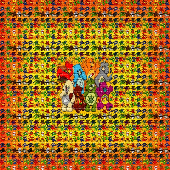 Dancing Care Bear LSD Blotter Art Psychedelic Acid Free Paper | Etsy
